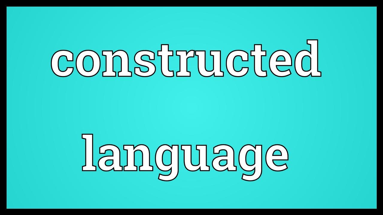 Constructed language Meaning - YouTube
