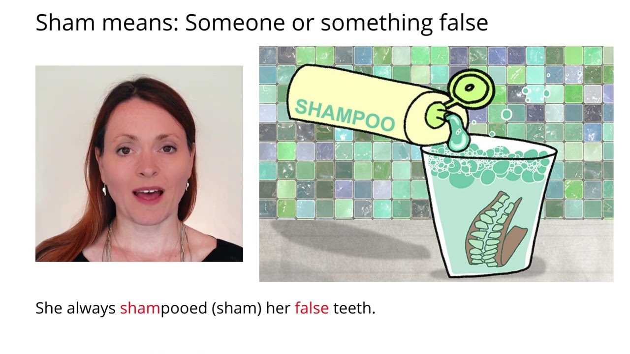 Remember Meaning Of Sham Using Pictures and Mnemonics - YouTube