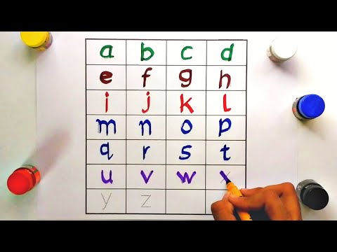 Abcd for kids | Small letters abcd | Beautiful color to write | abcd ...