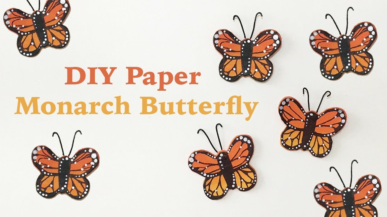 DIY Paper Monarch Butterfly - YouTube