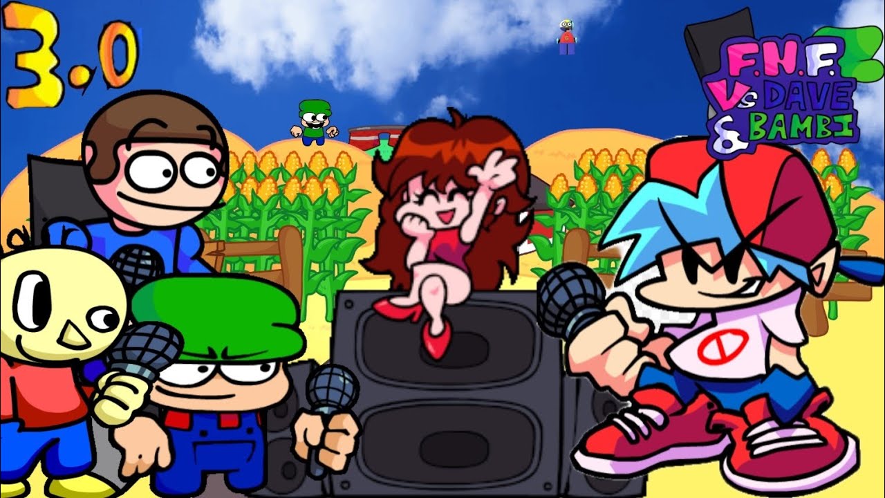 GOD!!! - FNF VS DAVE & BAMBI (3.0) - joke y extras completados - YouTube
