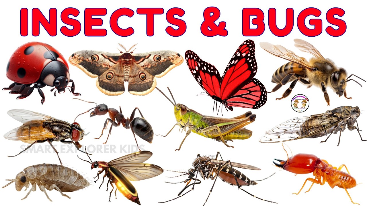 30 Insects & Bugs names in English for Kids 🐞 | STEM Early Learning ...