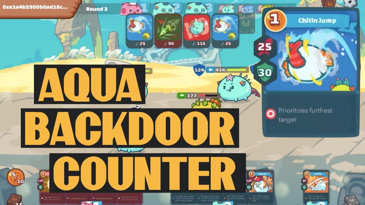 AQUA BACKDOOR COUNTER CHITIN JUMP (Aqua Aqua Bird)AAB Axie Infinity ...
