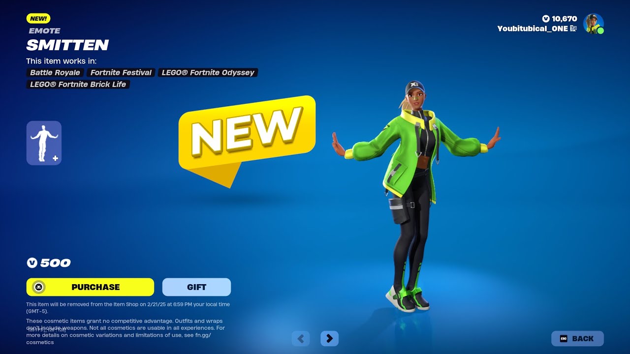 *NEW* SMITTEN EMOTE ! February 18th , 2025 Fortnite ItemShop | Chapter ...