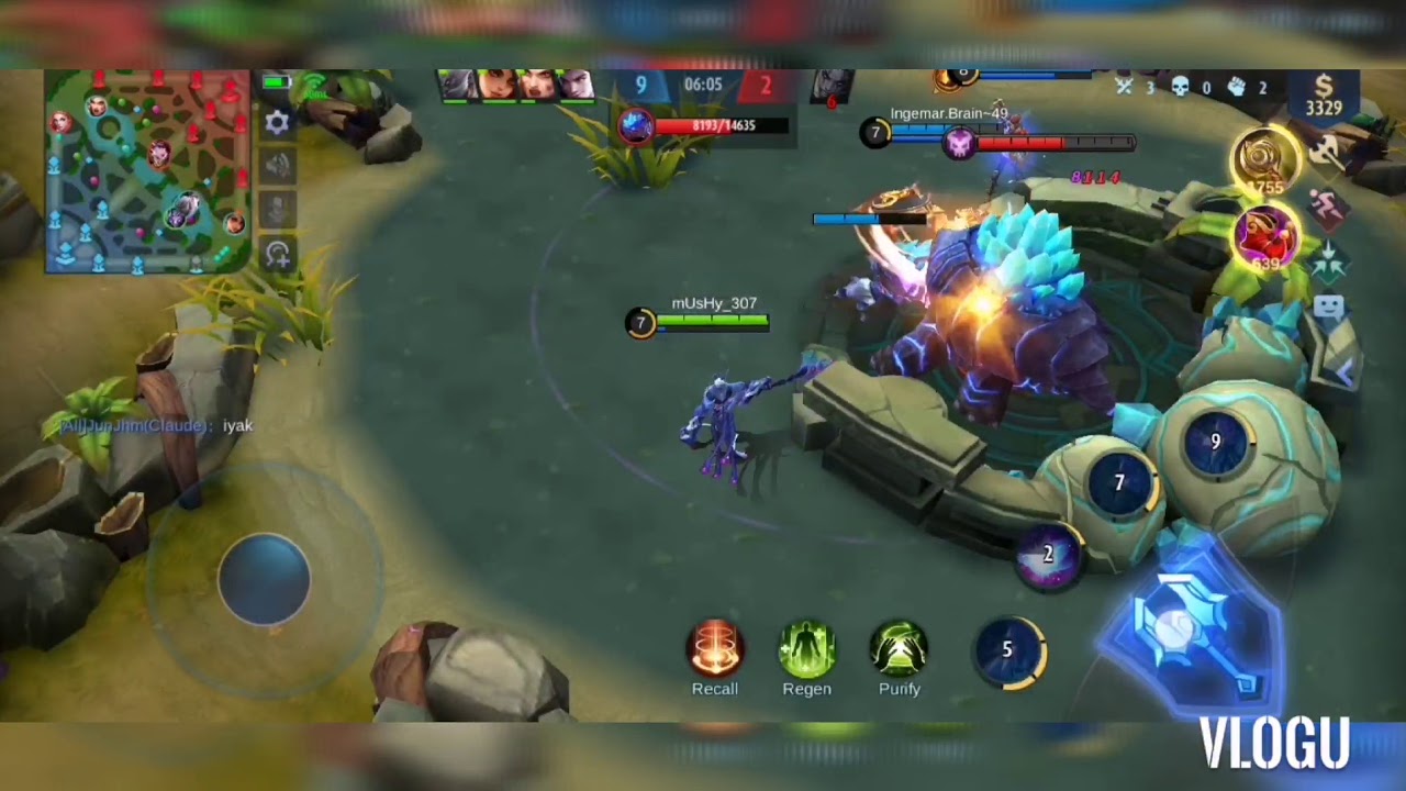 mega kill and double kill in 8mins. in Rank game with out buying any ...