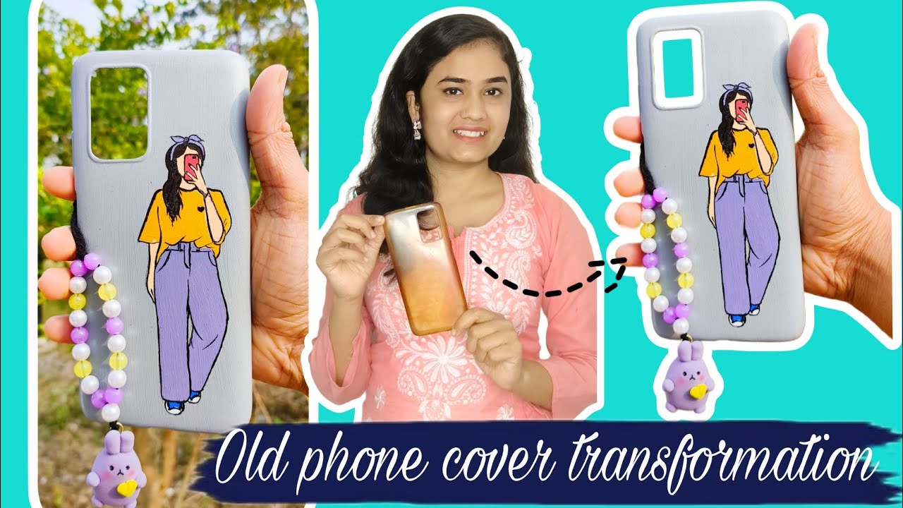 Let's paint Old phone cover / Phone cover transformation idea - YouTube