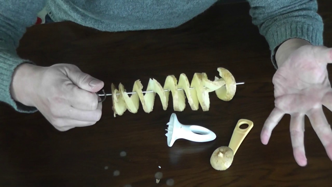 Tool for making SPIRAL POTATOES! IT REALLY WORKS!!!!! - YouTube