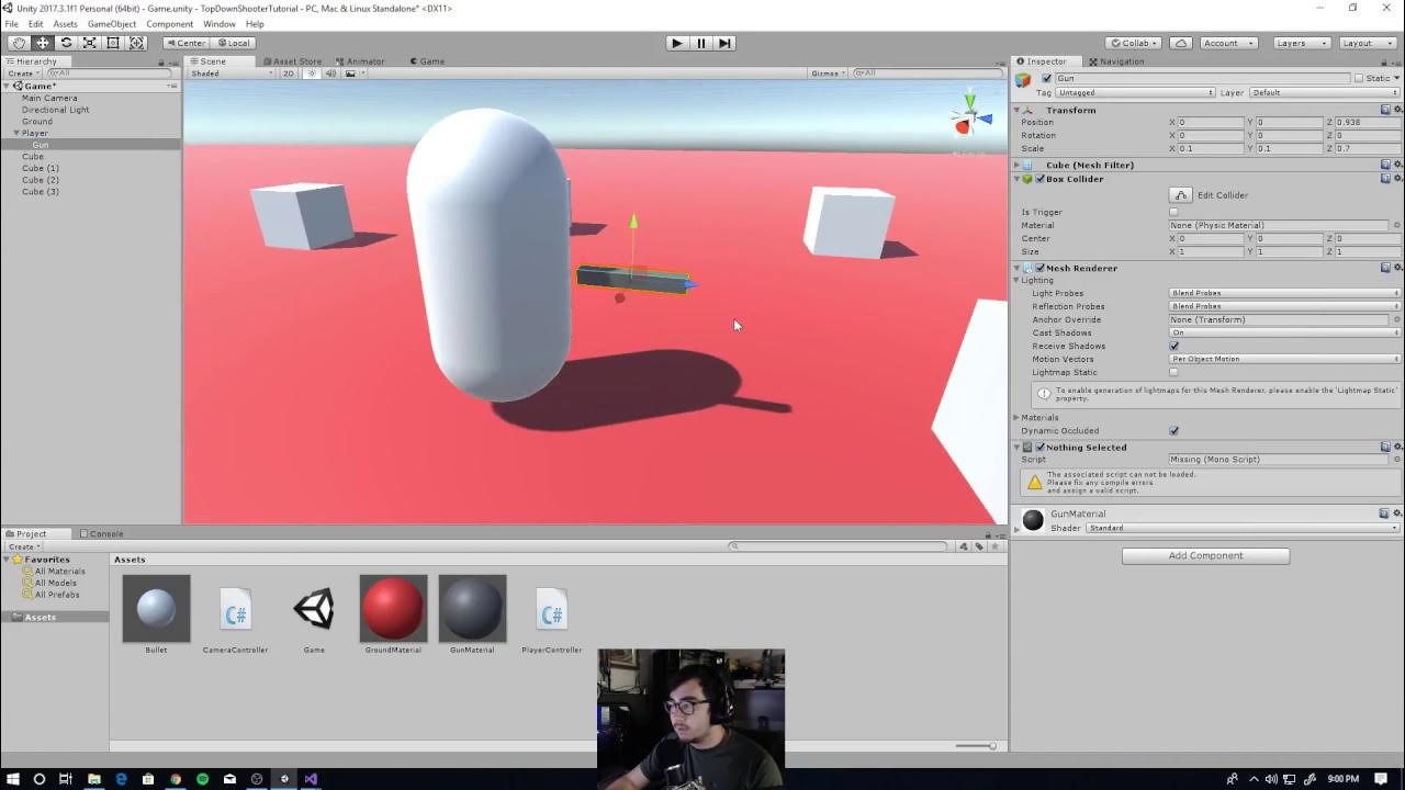 Building a 3D Top-Down Shooter w/ Unity #2 - Shooting Projectiles - YouTube