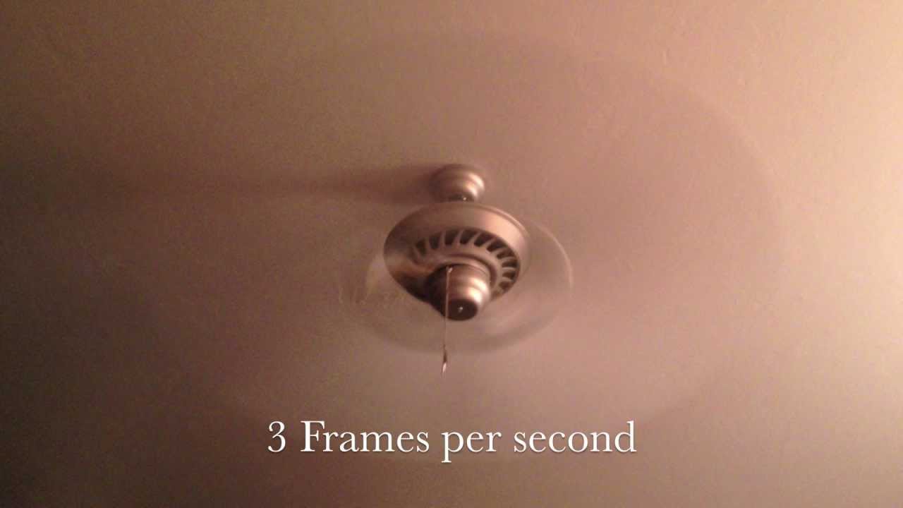 A fan at 30, 24, and 3 frames per second - YouTube