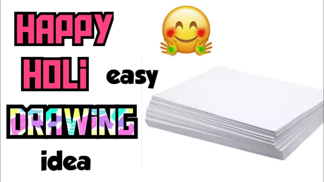 Happy Holi Easy Drawing| Happy Holi Drawing | Holi Drawings Easy | Hard ...