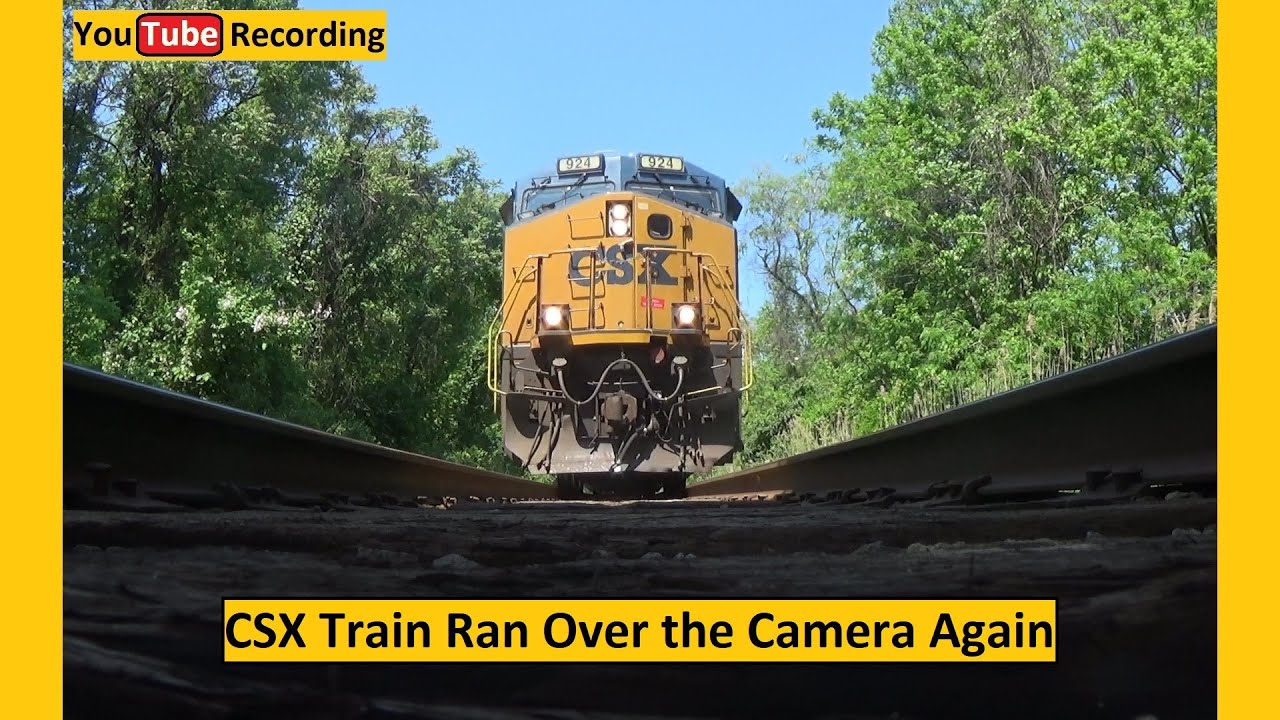 CSX Train Ran Over the Camera Again - YouTube Recording - YouTube
