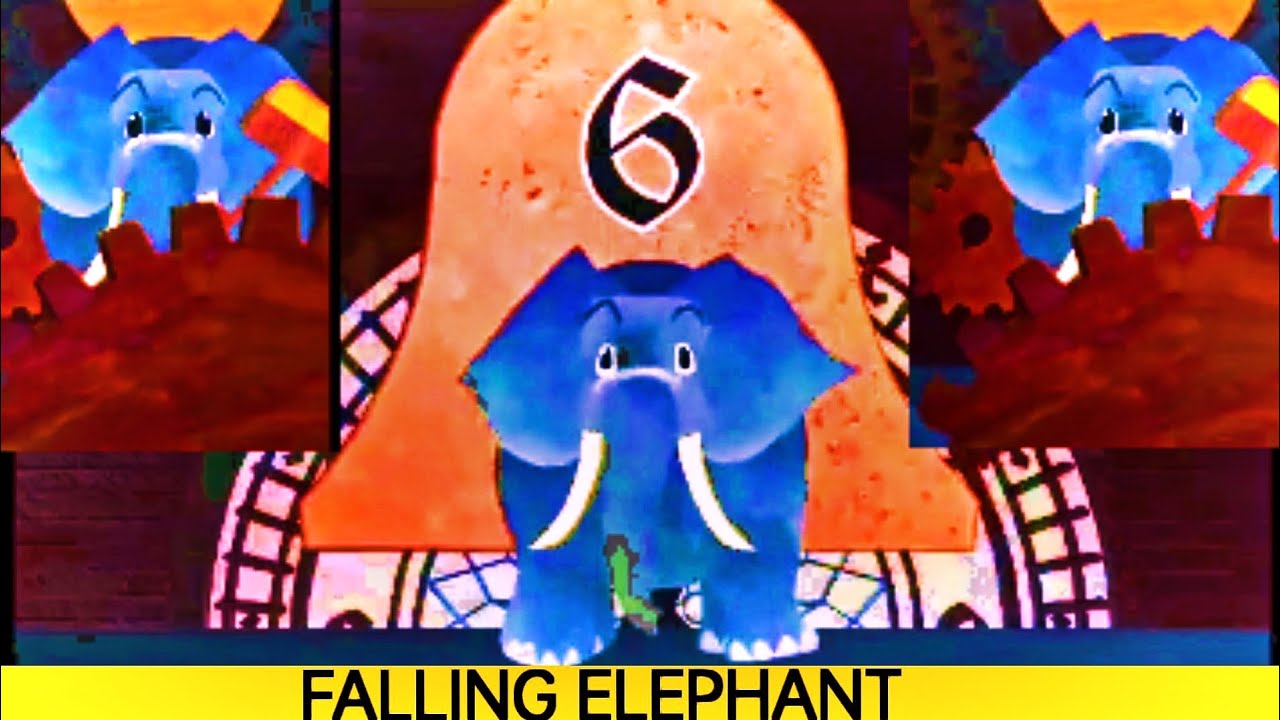 FALLING ELEPHANT SCENE WITH SATISFYING EFFECTS COLOR AND AUDIO ...