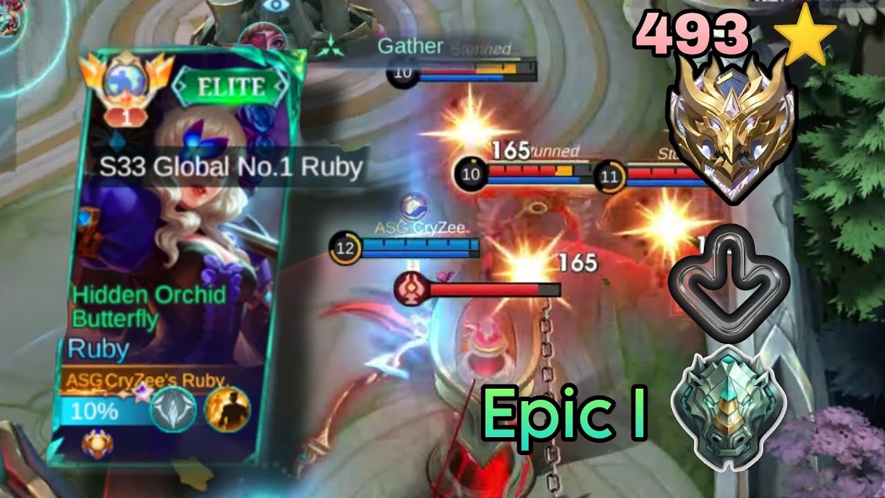 LAST MATCH BEFORE SEASON 34, 493 ⭐ TO EPIC HELL💔 TOP 1 GLOBAL RUBY NEW BUILD BEST ROTATION 2024 ...