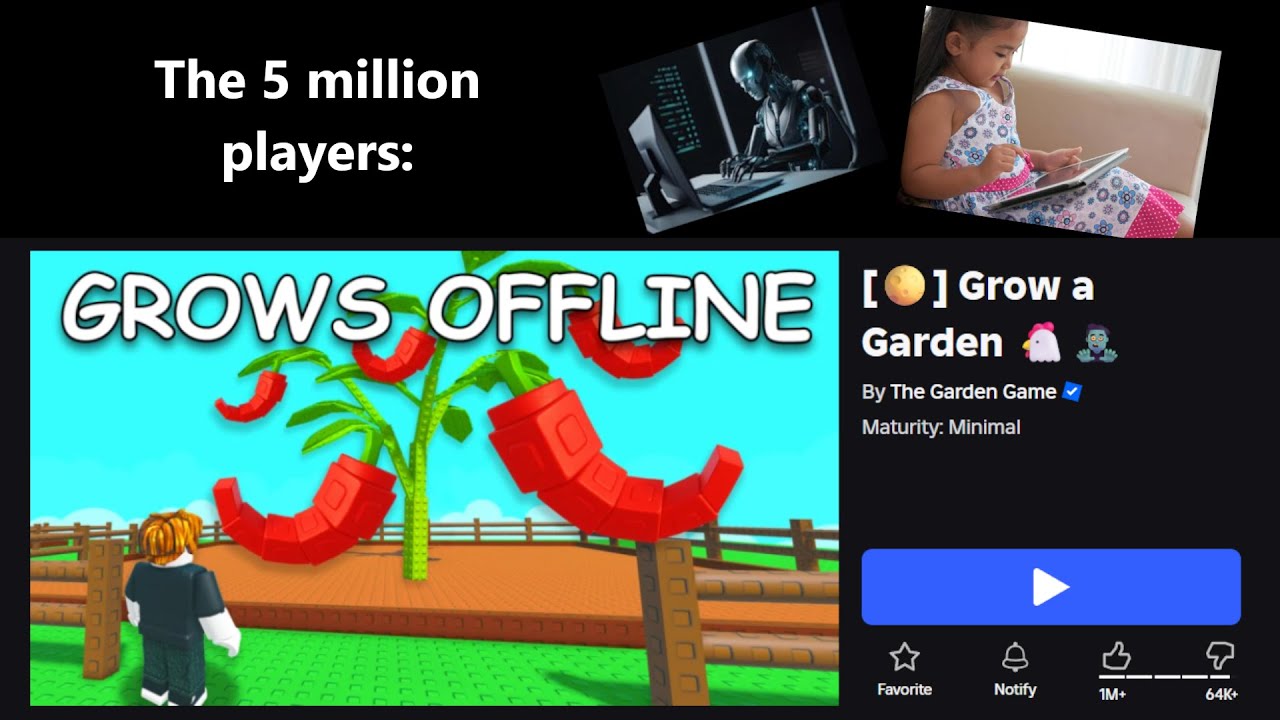 Grow a Garden - 5 million children and bots - YouTube
