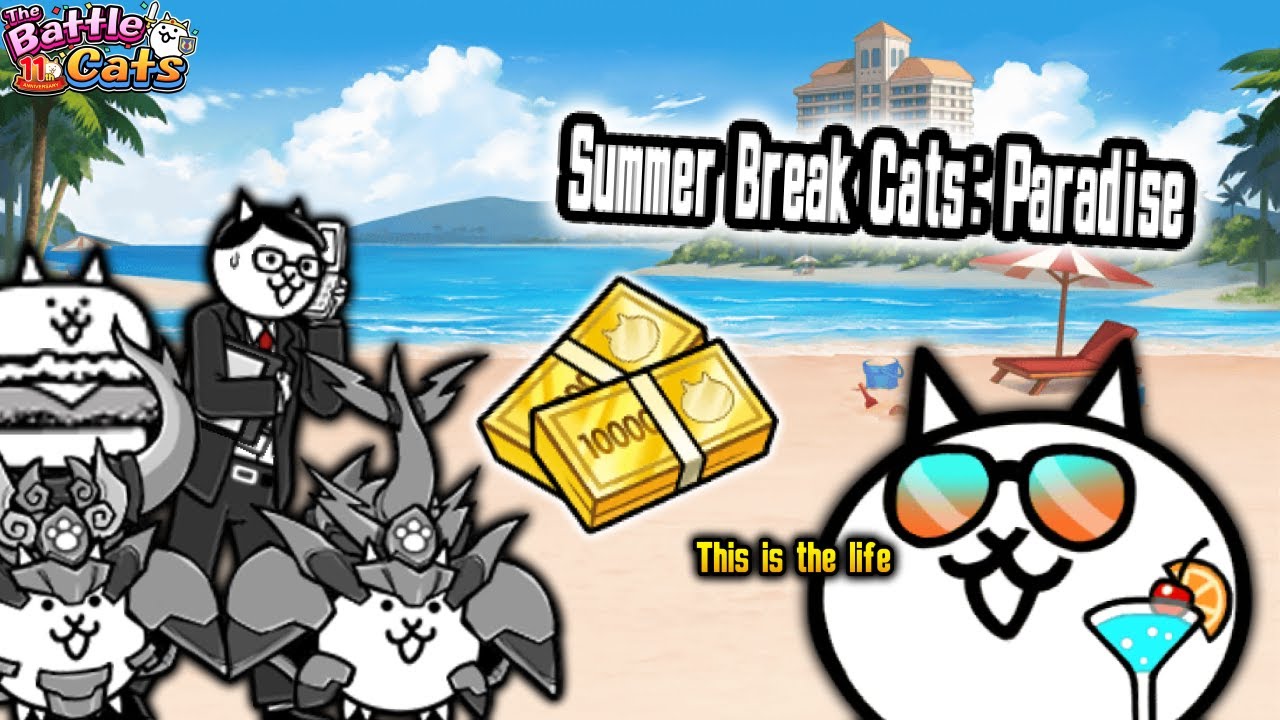 The Battle Cats - Summer Break Cats: Paradise [Summer Break Cats ...