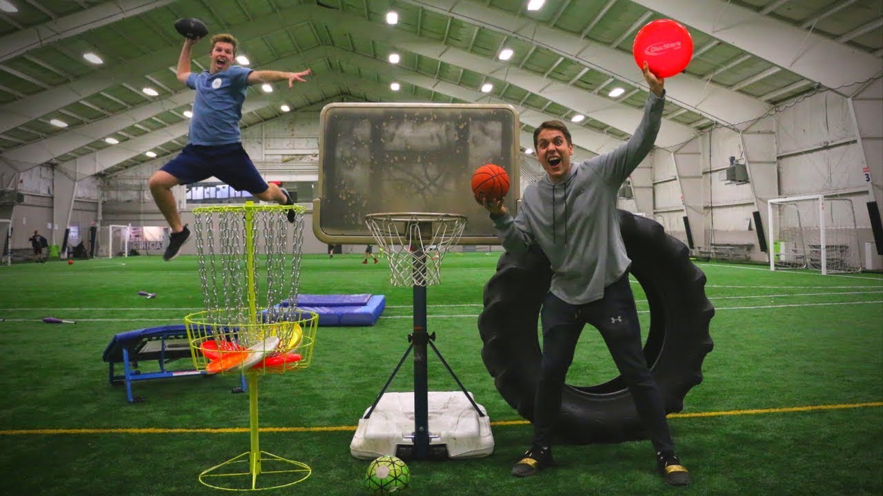 ALL SPORT TRICK SHOT BATTLE! *Crazy Ending* - YouTube