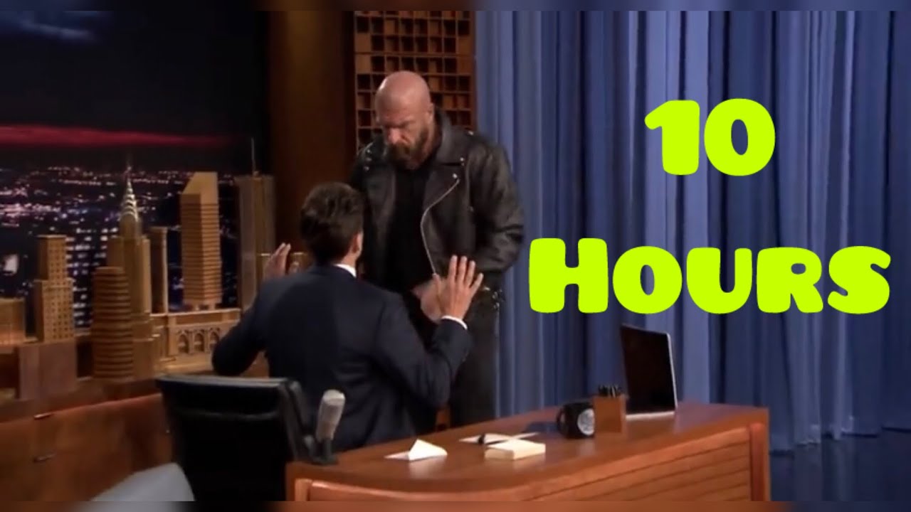 Triple H Slams Jimmy Fallon Through Desk | 10-HOUR LOOP - YouTube
