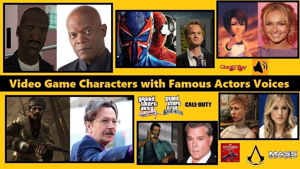 Game Characters with Famous Actors Voices 🎮(HD) - YouTube