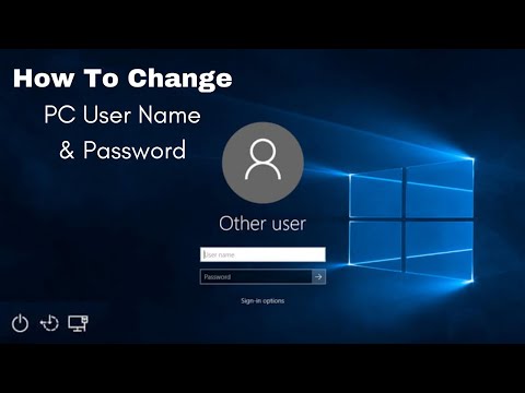 How To Change User Name And Password A Windows Operating System!! - YouTube