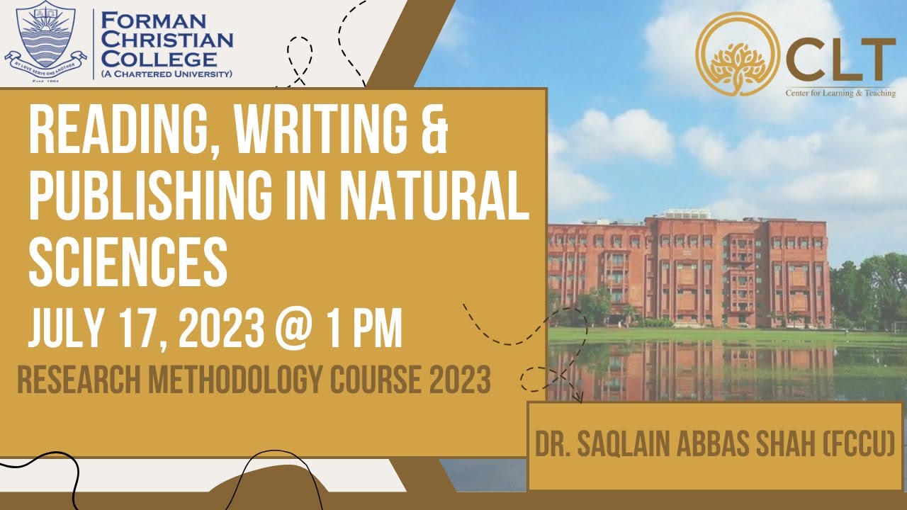 Session 15: Reading, Writing and Publishing in Natural Sciences By Dr ...