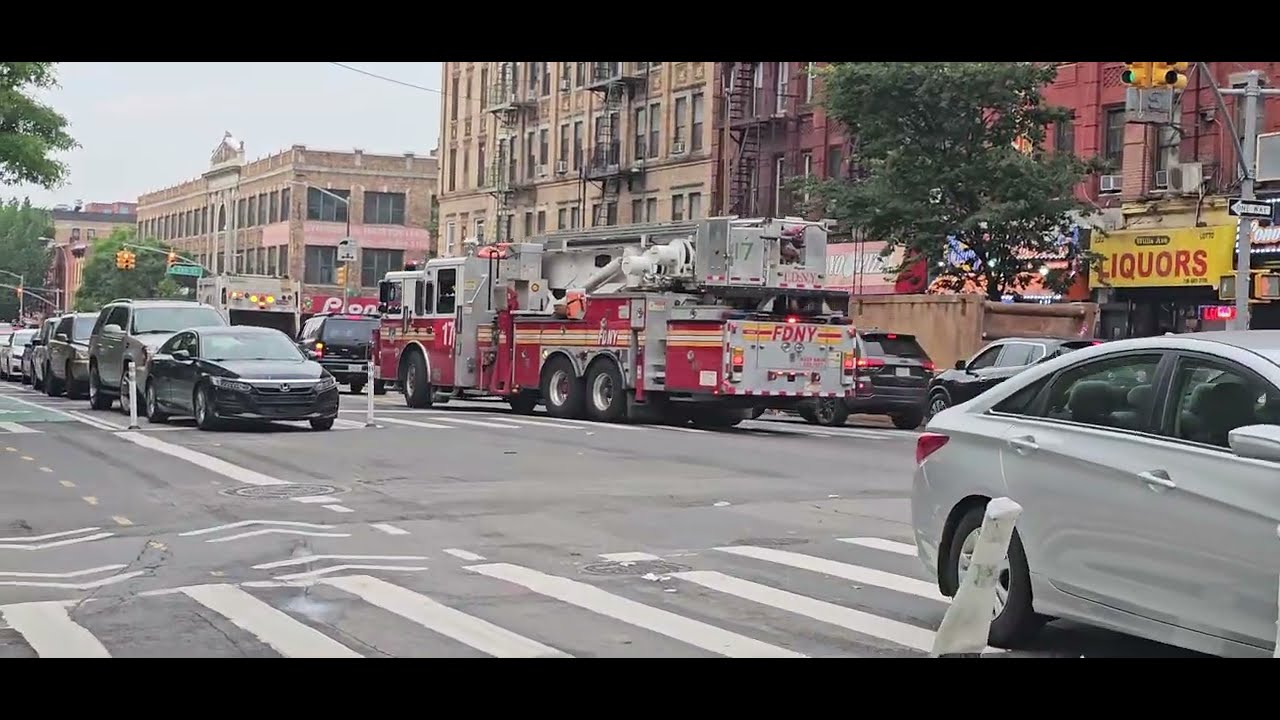 FDNY Ladder 17 Passing By On Willis Ave In Mott Haven, The Bronx, New ...