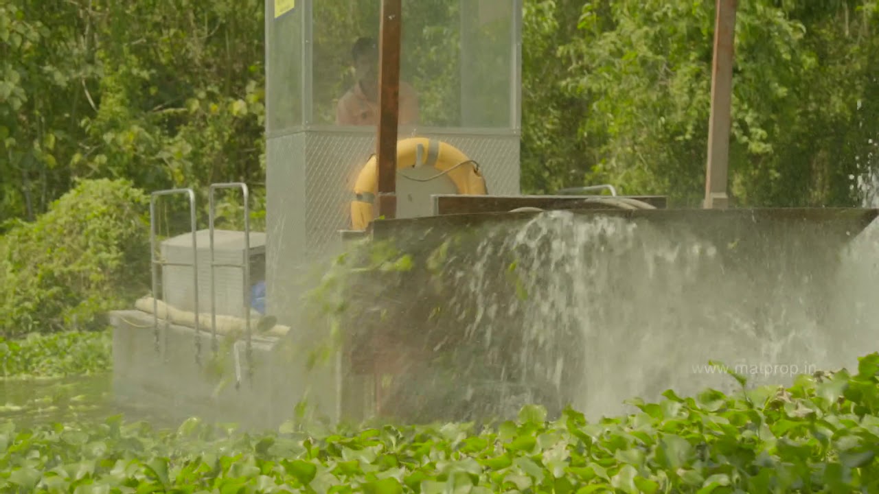 Indigenously Designed Aquatic Weed Shredder, Matprop - YouTube