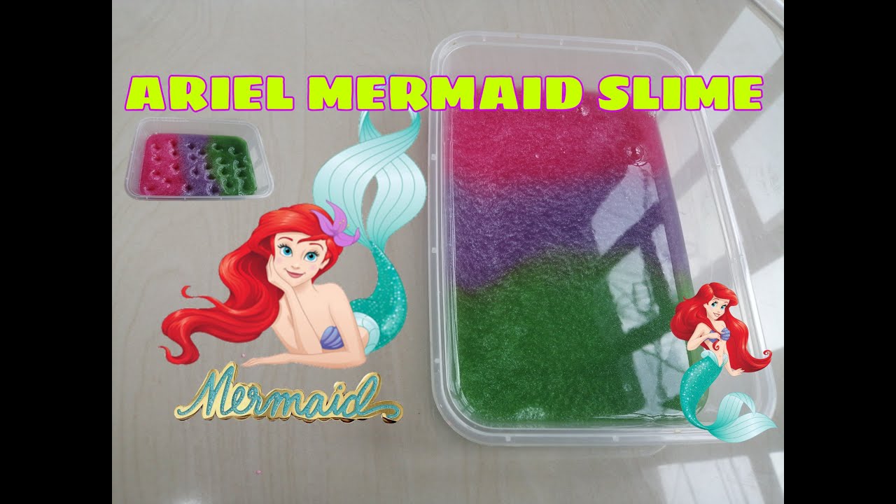 HOLOGRAM SLIME | HOW TO MAKE ARIEL MERMAID SLIME SATISFYING | AYYA TOYS ...
