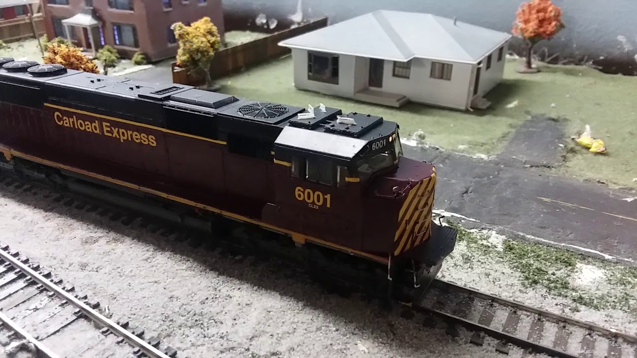 Carload Express SD60M 6001 is fired up for the first time. In HO scale ...