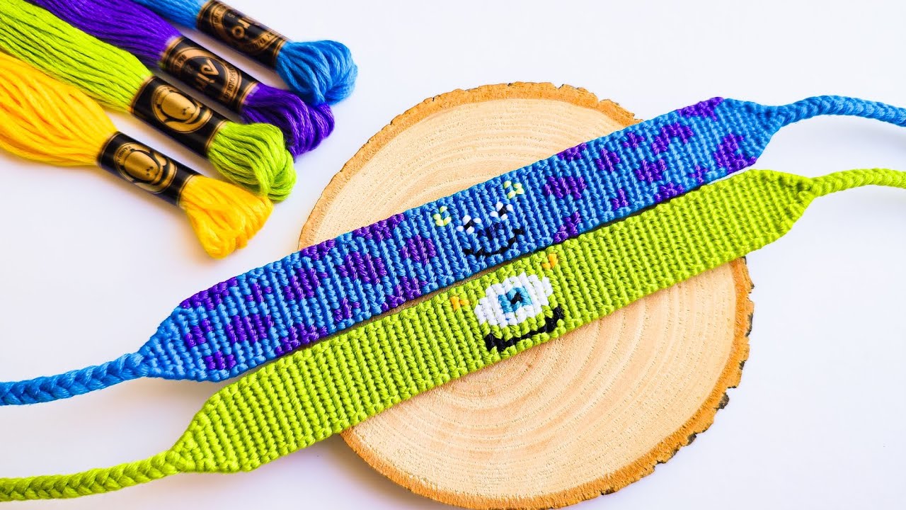 FLAT ALPHA BRACELETS TUTORIAL | MIKE PATTERN 14643 | MONSTERS INC - YouTube