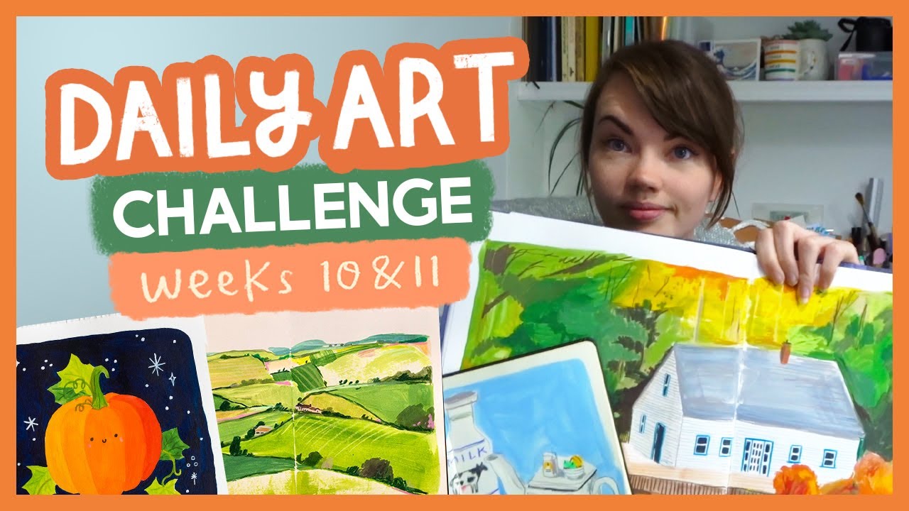 Drawing every day! Daily Art Challenge Weeks 10 & 11 - YouTube