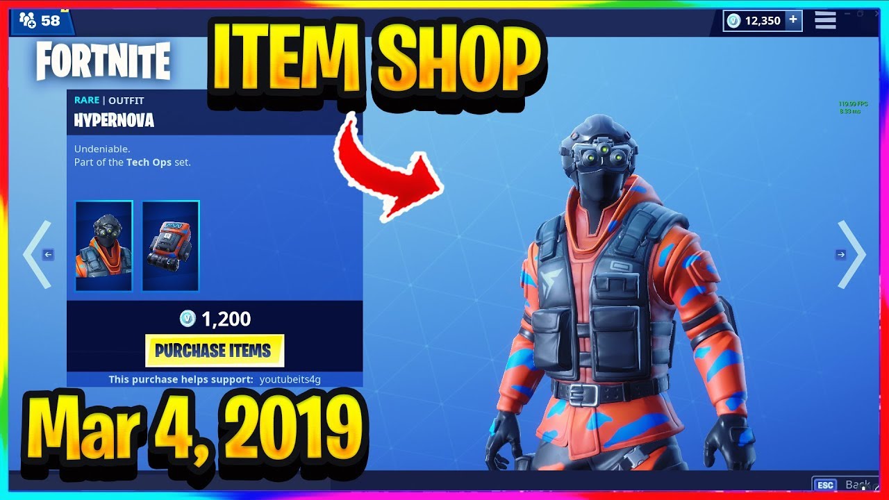 FORTNITE ITEM SHOP *NEW* HYPERNOVA SKIN IN SHOP! | ITEM SHOP (Mar 4 ...