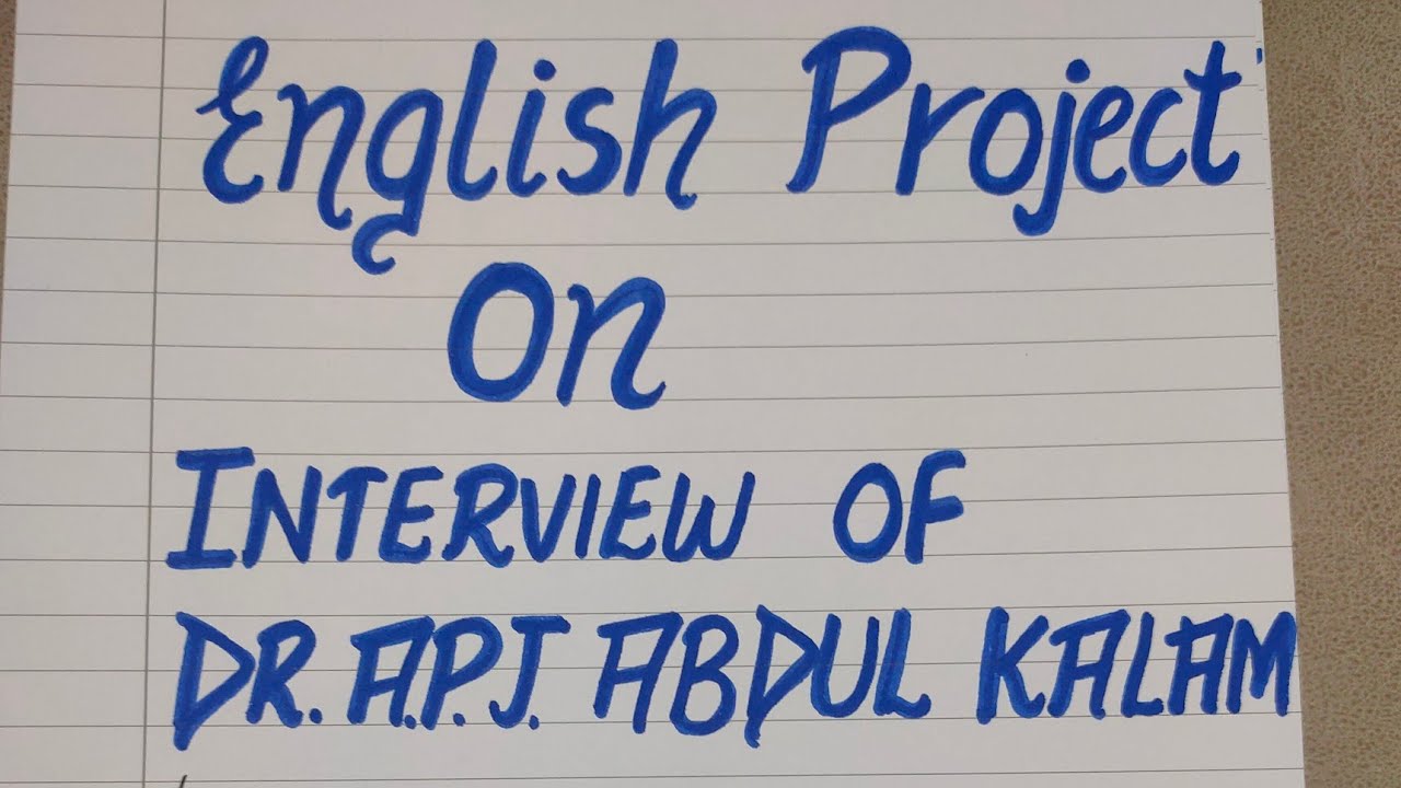 English Project for Class12 Term2 CBSE/ASL project/Interview & Project ...