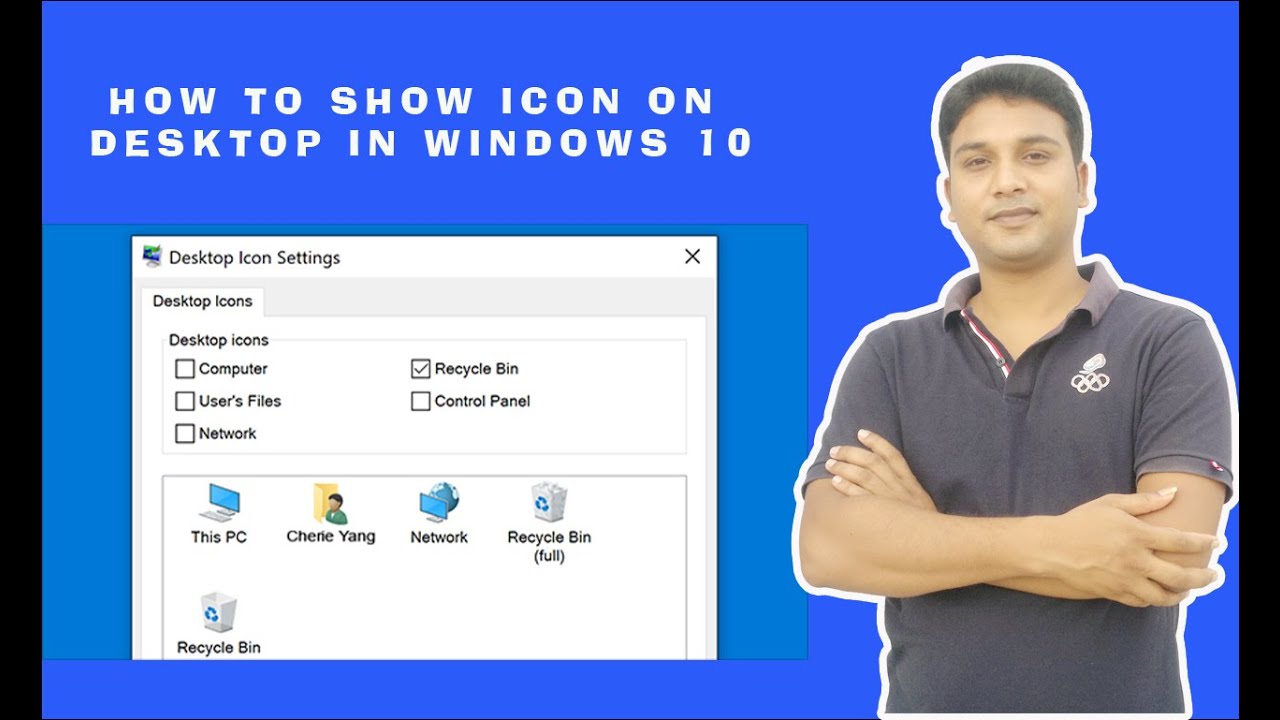 How To Show Icon On Desktop in windows 10 | Desktop Icon Setting | icon ...