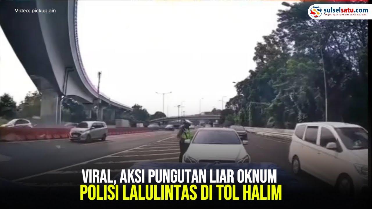 Viral, Aksi Pungutan Liar Oknum Polisi Lalulintas di Tol Halim - YouTube