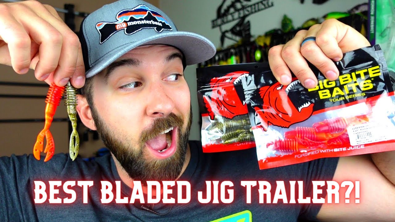 You NEED To Try This NEW Bladed Jig Trailer | Big Bite Baits - YouTube