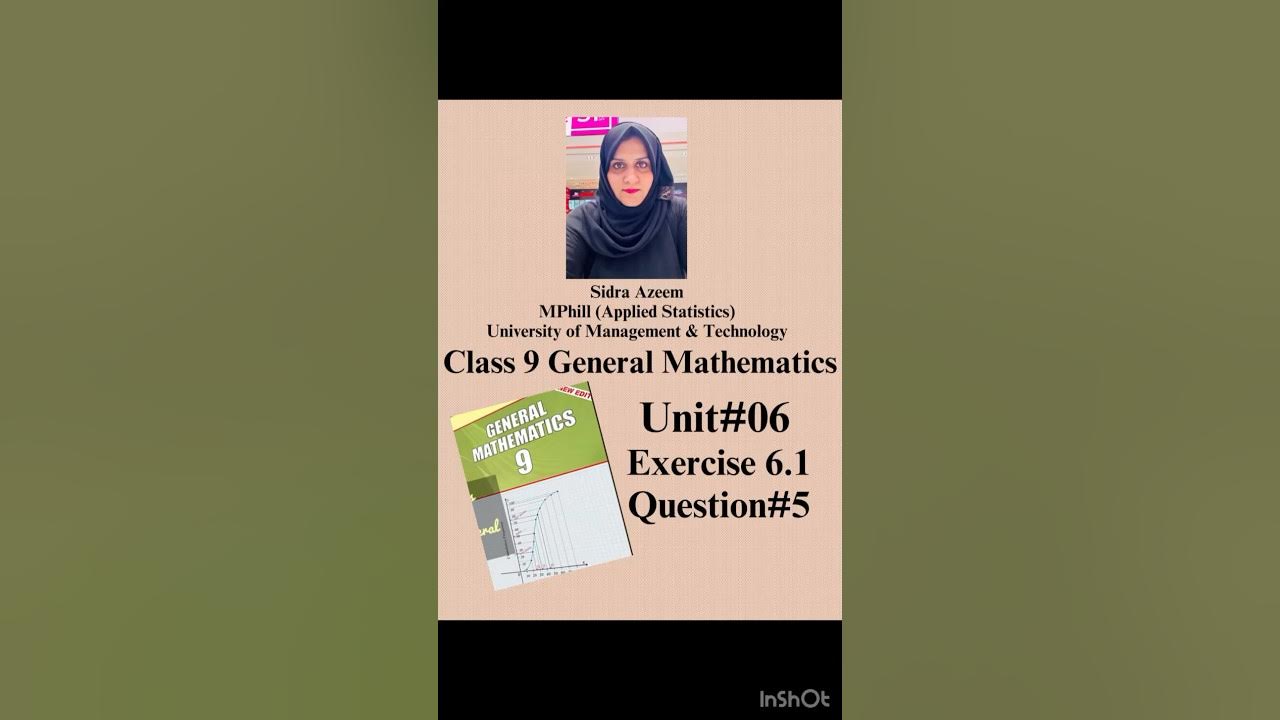 Class 9|Unit #06|Exercise#6.1 Question #5 |General Mathematics #generalmaths#fbise#class9maths# ...