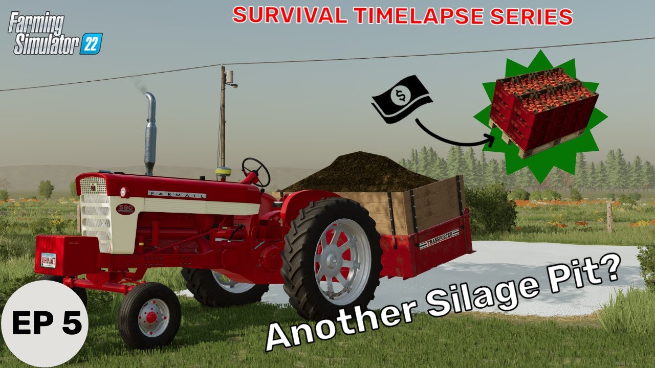 ANOTHER SILAGE PIT? Survival TIME-LAPSE Series - EP5 | FS22 | The ...