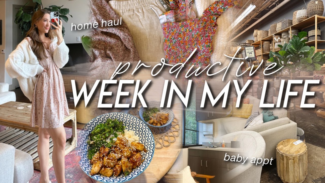 WEEK IN MY LIFE | home decor shopping & haul, 15-week baby appointment ...
