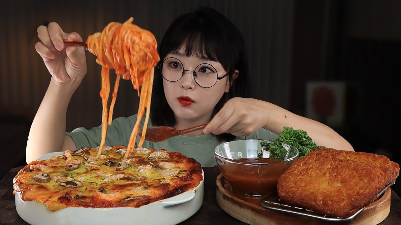 치즈가 쭈우욱~ 치즈오븐스파게티 해쉬브라운 먹방🍝 Cheese Spaghetti And Hash Browns Mukbang Asmr
