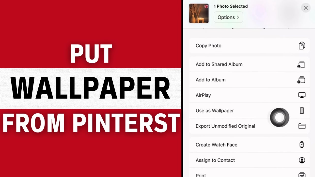How To Put Wallpaper from Pinterest (Very EASY!) - iOS & Android - YouTube
