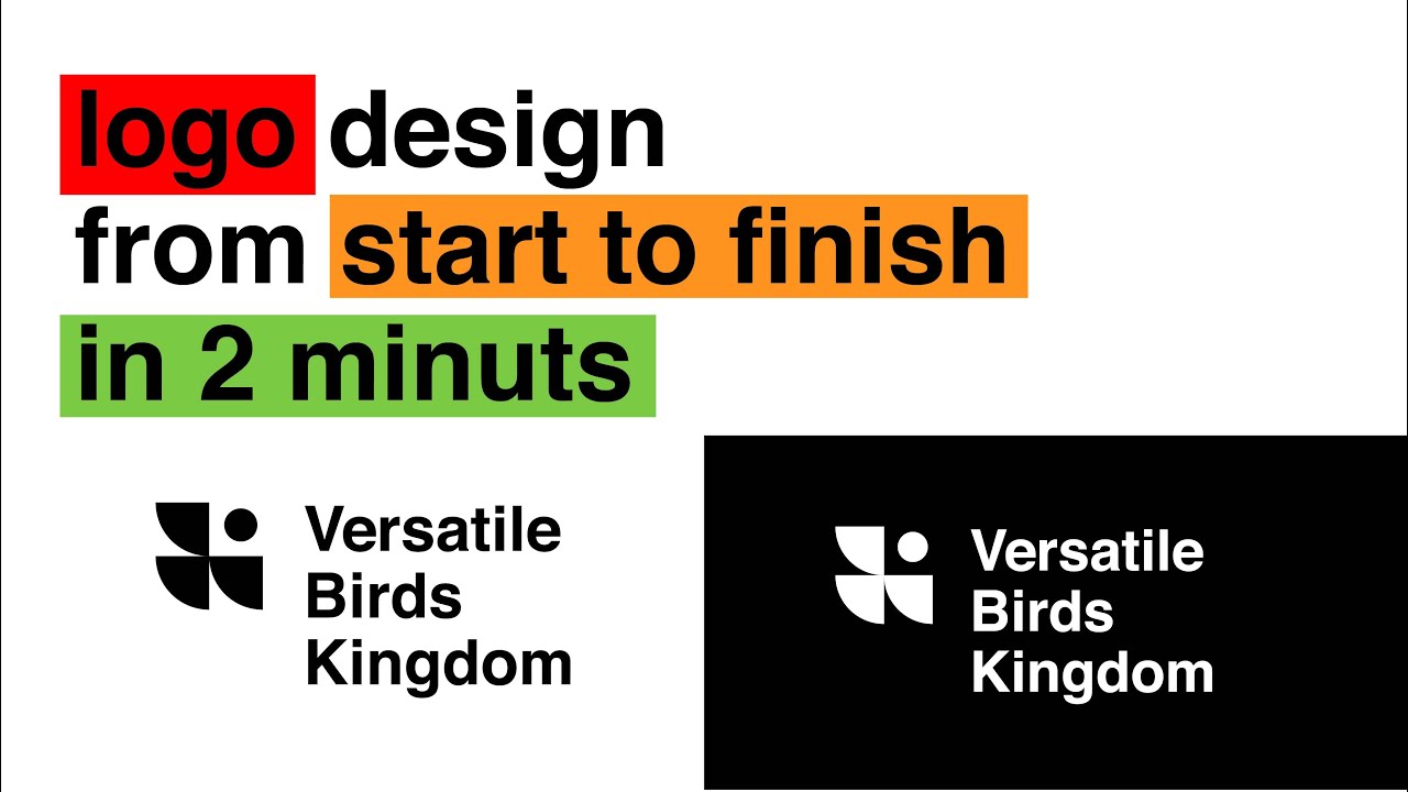 how to design a logo in 2 minut - logo design in adobe illustrator ...