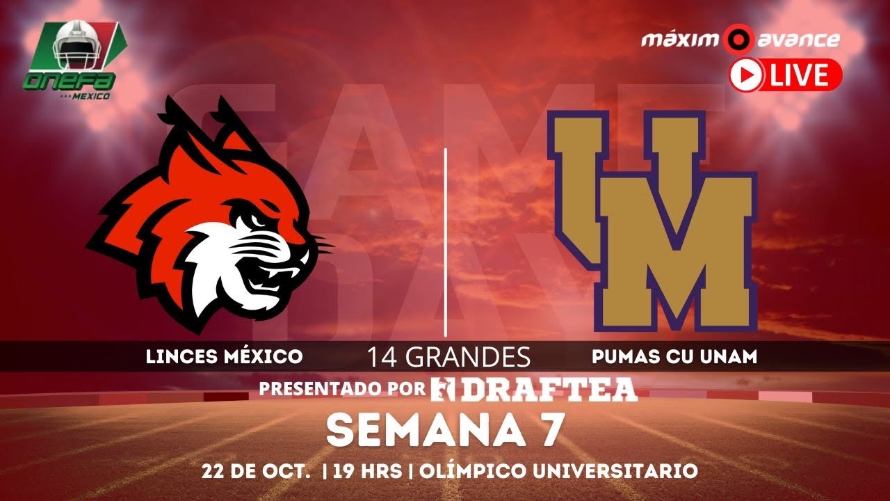 MÁXIMO AVANCE EN VIVO: LINCES México UVM vs PUMAS CU UNAM| Liga Mayor ...
