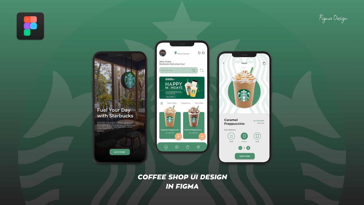 How to make a modern UI design of Coffee Shop Application in Figma | Figma Tutorial - YouTube