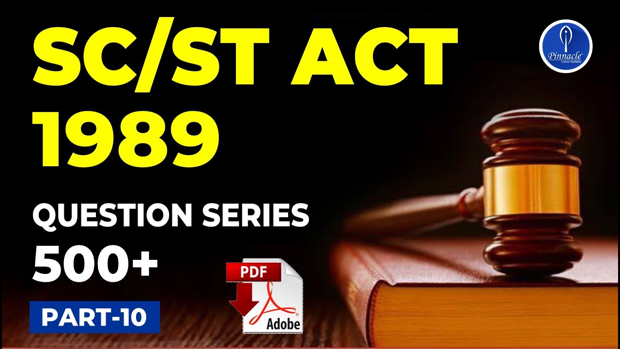 SC ST ACT |अनुसूचित जाति और अनुसूचित जनजाति |MOST IMPORTANT MCQ|PART ...