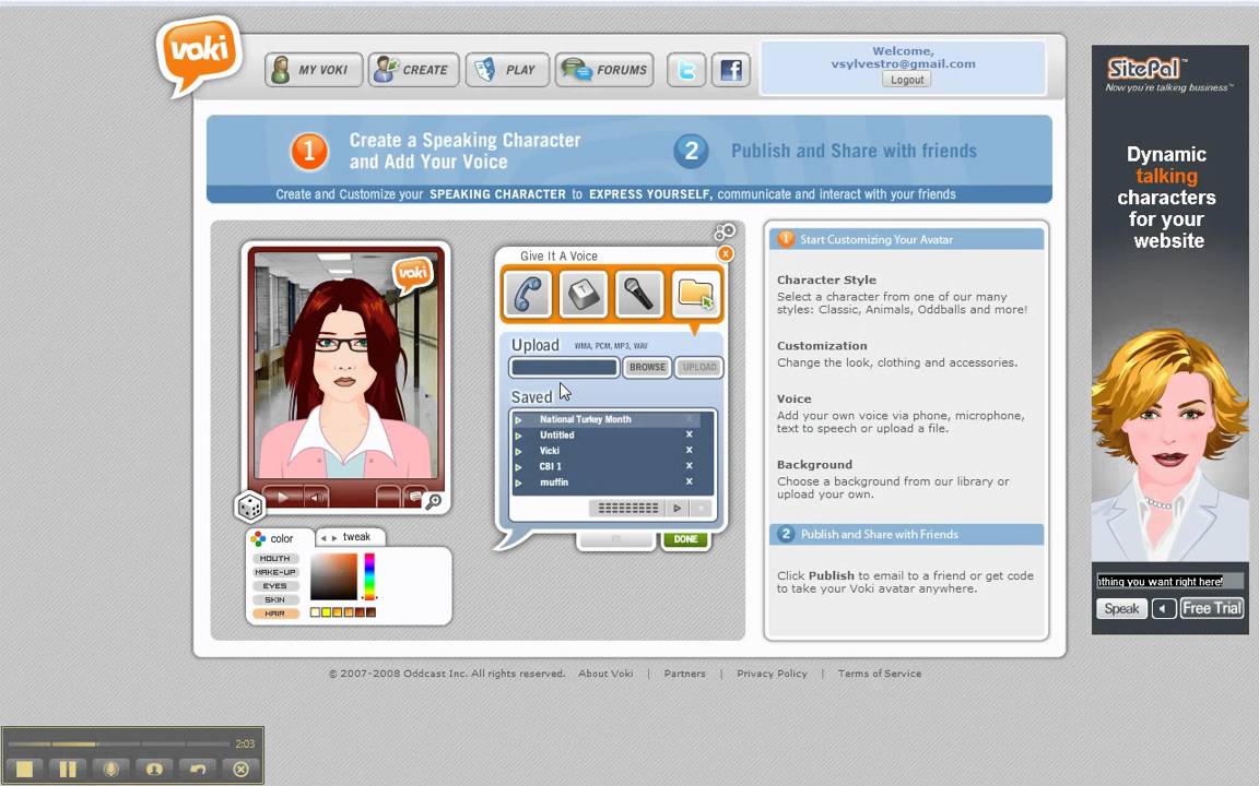 Voki Tutorial Part II - YouTube