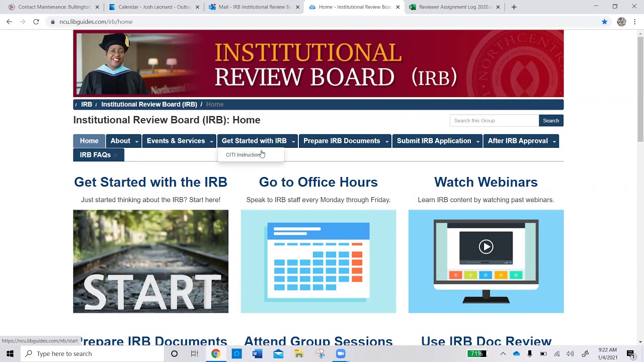 IRB Website Navigation - YouTube