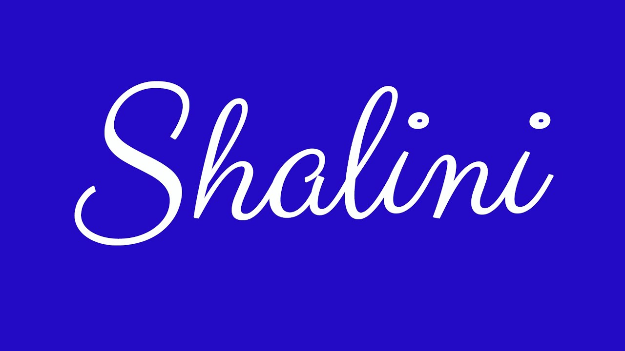 Learn how to Sign the Name Shalini Stylishly in Cursive Writing - YouTube