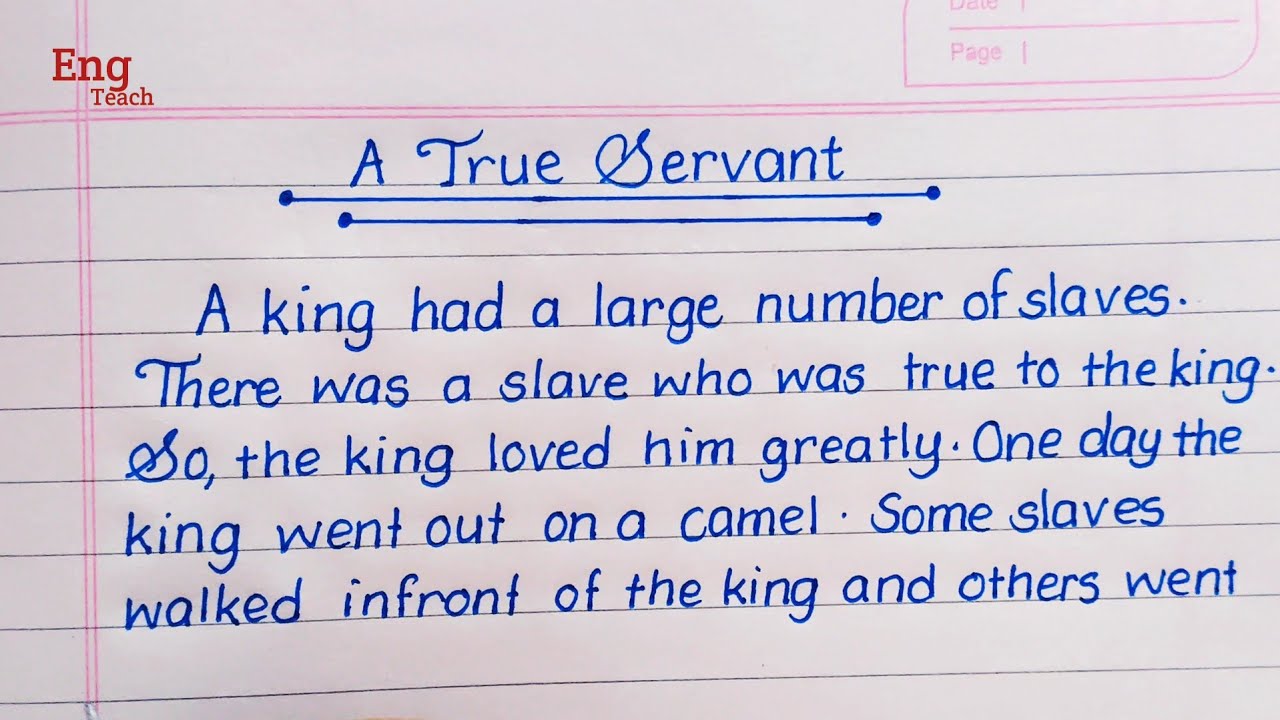 Short story: A True Servant | Short story | story writing | moral story ...