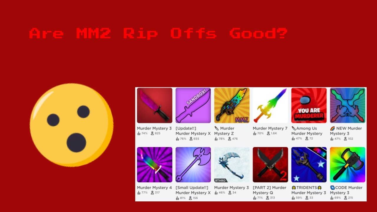 Playing/Trying MM2 Rip Offs And Rating Them (SHOCKING) - YouTube