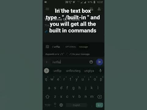 How to use Built-in slash for / unflip Command in Discord Mobile #roduz #discord #howto #built ...